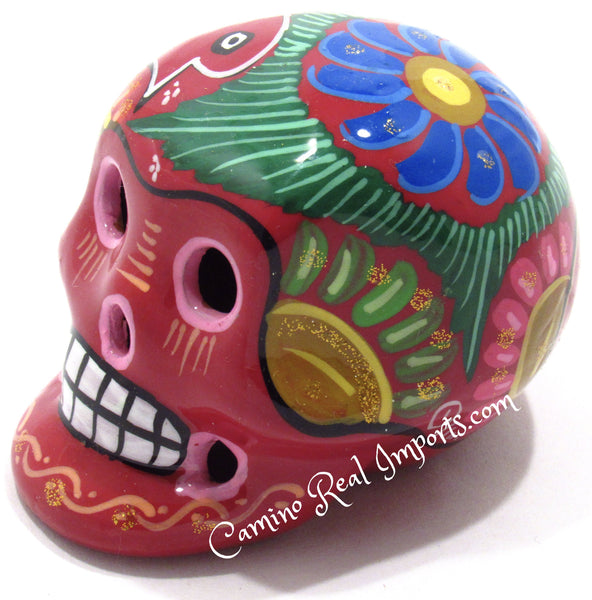Day Of The Dead Hand Painted 3'' Skull MCSSM003 – Camino Real Imports
