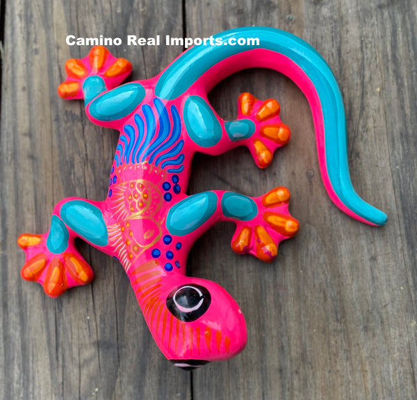 Hand Painted Clay Gecko Lizard GGLL029 – Camino Real Imports