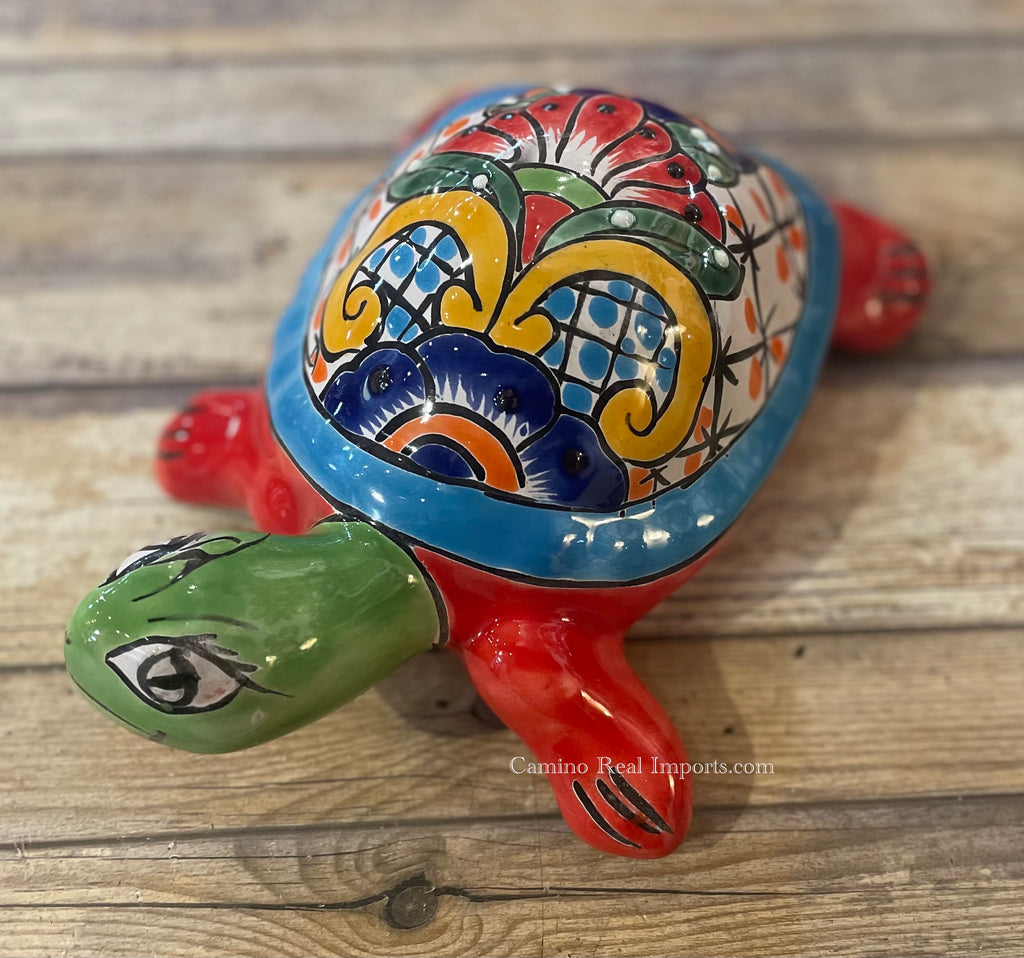 Talavera Wall Decor Turtle 12" Hand Painted Made In Mexico – Camino ...