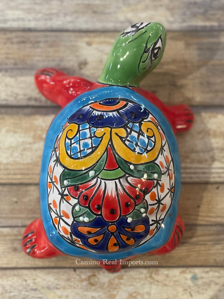 Talavera Wall Decor Turtle 12" Hand Painted Made In Mexico – Camino ...