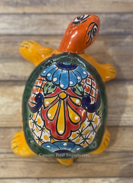 Talavera Wall Decor Turtle 12" Hand Painted Made In Mexico – Camino ...
