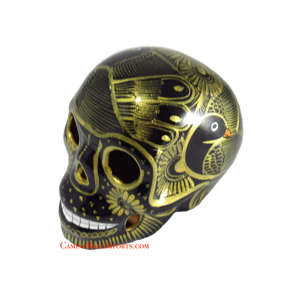 Day Of The Dead Hand Painted Skull LCS008 – Camino Real Imports