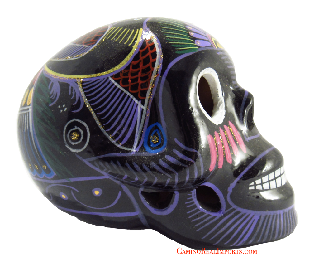 Day Of The Dead Hand Painted Skull MCS003 – Camino Real Imports