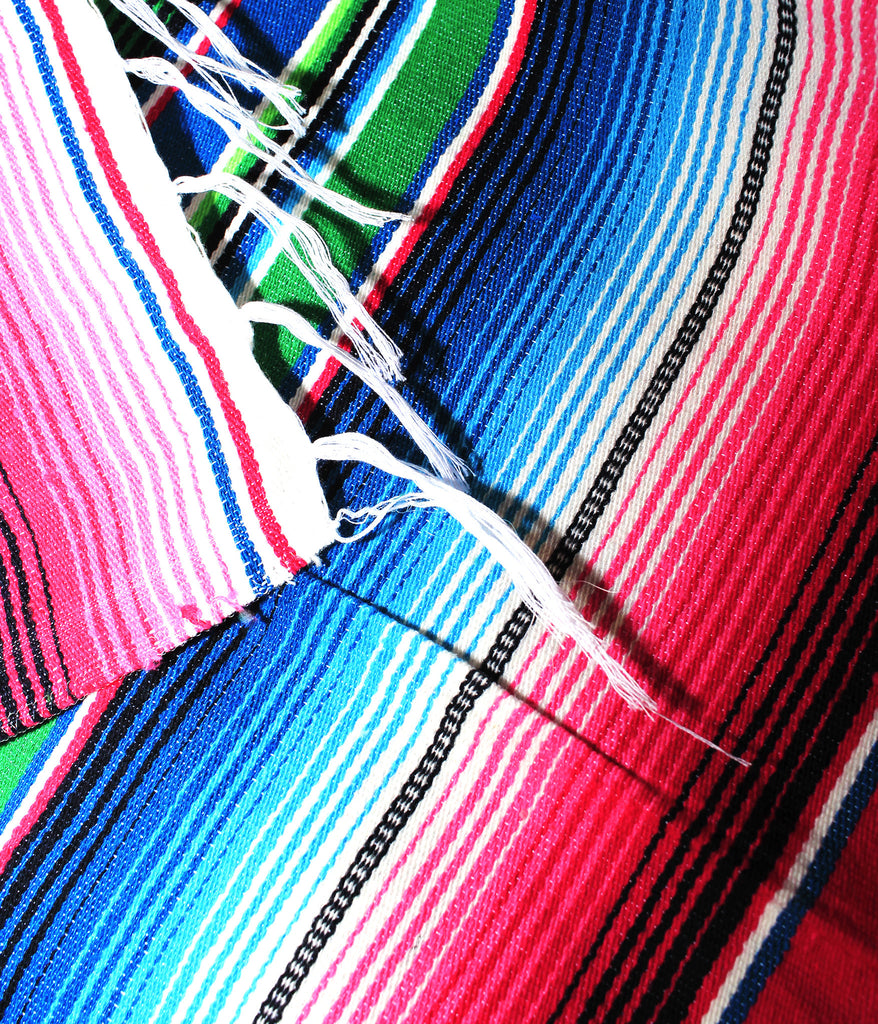 MEXICAN BLANKET LG 4' X 6.5' HAND WOVEN Sarape Zarape – Camino Real Imports