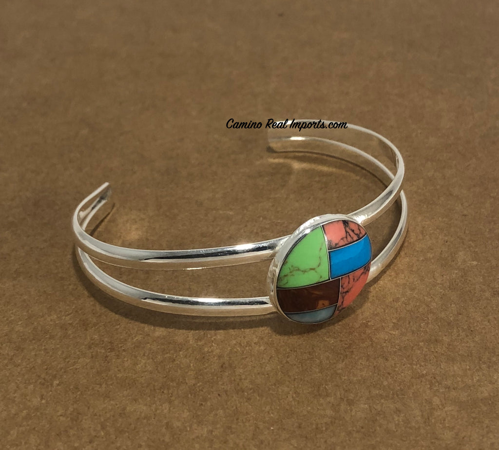 Multi Stone Inlay Bracelet JMSBR011 – Camino Real Imports