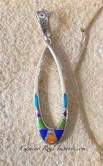 Gaspeite Sterling Silver Cross Pendant From New Mexico Stamped ...