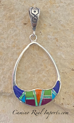 Gaspeite Sterling Silver Cross Pendant From New Mexico Stamped ...